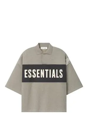 Fear Of God Cropped Panelled Polo - Grey