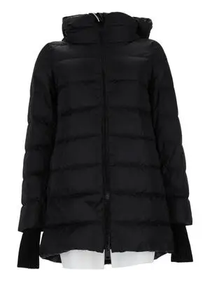 Herno Quilted Hooded Puffer Jacket With Drawstring - Black