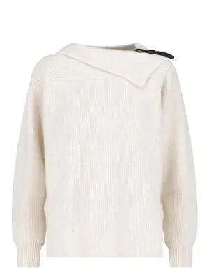 ISABEL MARANT ÉTOILE ISABEL MARANT Asymmetrical Off-Shoulder Knit Sweater