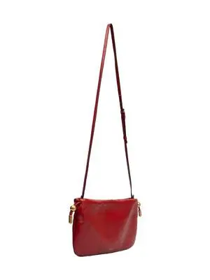 Versace VERSACE Tag Drawstring Pouch Handbag Firegold