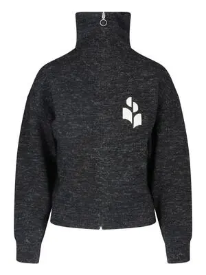 MARANT ETOILE MARANT ETOILE Mock Neck Half-Zip Sweater