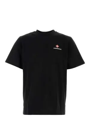 Casablanca Organic Cotton Logo T-shirt - Black