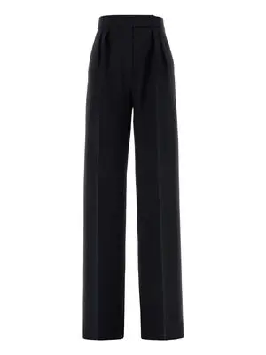 Max Mara Wool-blend "secolo" Trouser Pant - Black