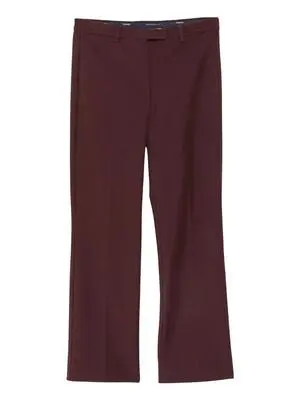 Max Mara S' Umanita High-waist Wide-leg Trousers With Center Pleat And Side Pockets - Red