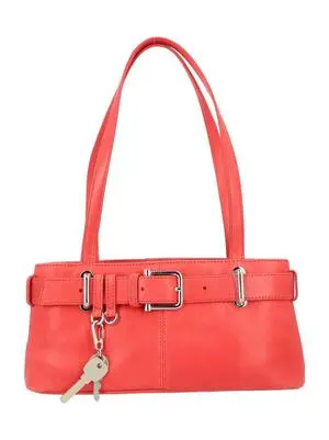 OSOI OSOI Leather Shoulder Bag With Buckle Detail And Key Charm Red