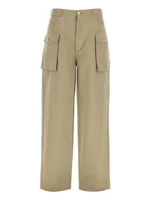 Gimaguas Cotton Cargo Pants With Utility Pockets - Green
