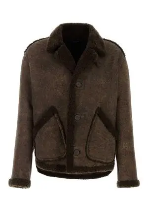 Giorgio Armani Shearling Jacket - Brown