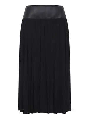 ALAÏA ALAIA High-Waist Pleated Midi Skirt