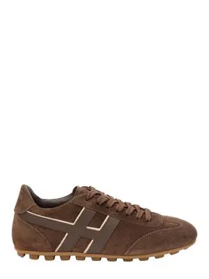Hogan Suede Lace-up Sneakers - Brown