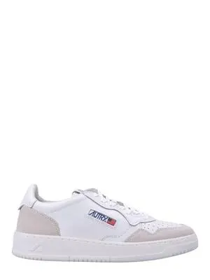 AUTRY AUTRY Medalist Leather And Suede Low Top Sneakers Bianco