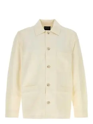 BOSS Boss Ivory Lyocell-Linen T-Shirt For Men