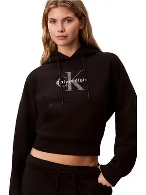 Calvin Klein Calvin Klein Monologo Pullover Hoodie Black