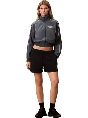 Calvin Klein Monogram Fleece Shorts - Black