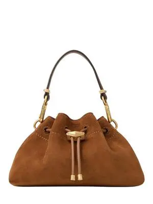 JIMMY CHOO Jimmy Choo Suede Shoulder Bag With Drawstring Closure