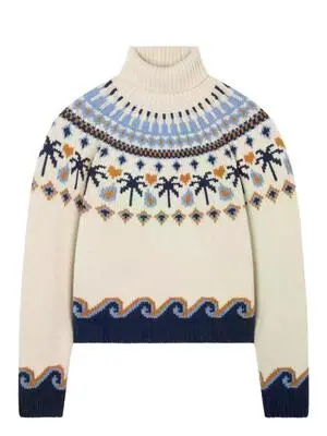 Alanui Fair Isle Virgin Wool Sweater - Neutrals