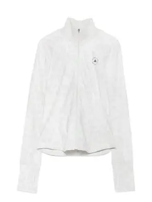 Adidas By Stella McCartney Adidas By Stella McCartney Leopard-Print High Neck Track Jacket White