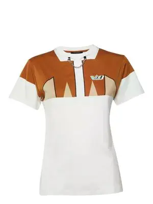 LOUIS VUITTON Colour-block T-shirt With Chain Detail - White