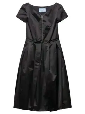 Prada Duchesse Silk Dress - Black