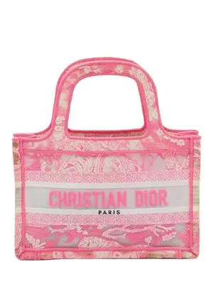 Dior 2022 Mini Book Toile De Jouy Tote Bag - Pink