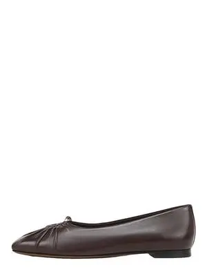 Vince Dany Leather Flat With Jewelry-inspired Ring - Ganache