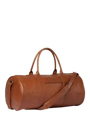 DUFFLE&CO Crosson Leather Overnight Bag - Brown