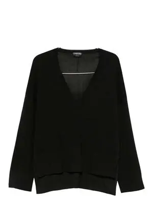 TOM FORD Wool V-neck Sweater - Black