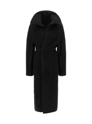 Rick Owens Dracucollar Belted Coat - Black