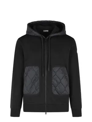 Moncler Cotton Blend Sweatshirt - Black