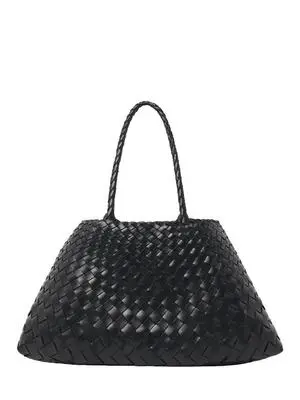 Dragon Diffusion Santa Croce Big Woven Leather Bag - Black