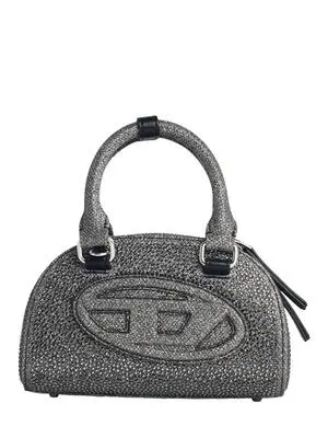 DIESEL® Dr Dome Bowling Glitter Fabric Bag With Rhinestones - Black