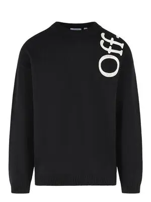 Off-White Wool Blend Sweater - Black