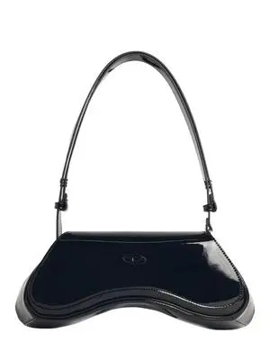 DIESEL® Play Glossy Polyurethane Crossbody Bag - Black