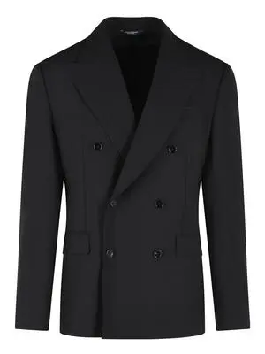 Dolce & Gabbana Virgin Wool Blazer - Black