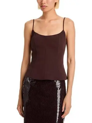 Aqua A Line Cami Top - Brown