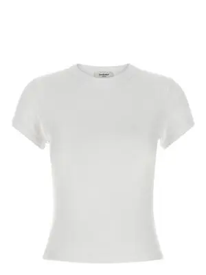 Saint Laurent Cassandre Embroidered T-shirt - White