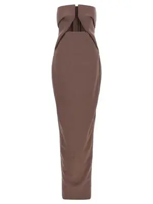 RICK OWENS RICK OWENS Prong Off-the-Shoulder Column Maxi Dress