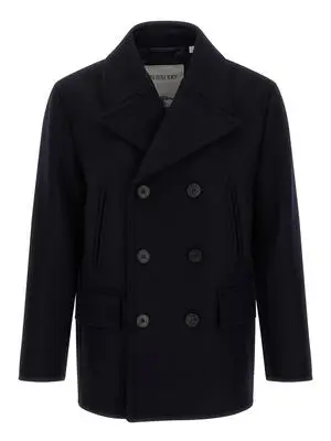 Burberry Shelborne Wool Coat - Blue