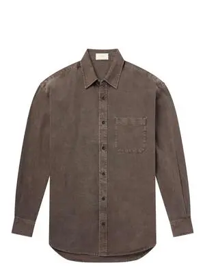THE ROW Sadel Cotton Shirt - Brown