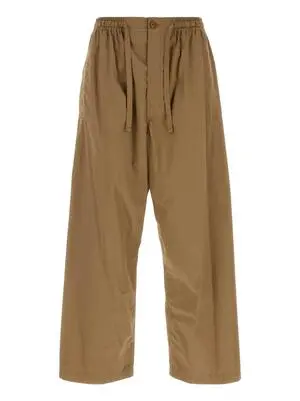 LEMAIRE Biscuit Cotton Wide-leg Pant - Brown