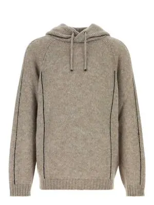 Giorgio Armani Alpaca Blend Hoodie - Gray