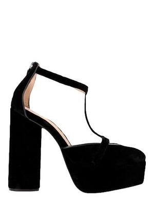 TOMMY X ZENDAYA Velvet Mary Jane Platform Pumps - Black