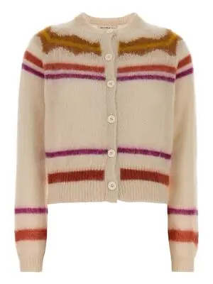 Isabel Marant Étoile Embroidered Mohair Blend Molly Cardigan - Pink