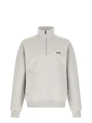 Jacquemus Le Camionneur Gros-grain Sweatshirt - Gray