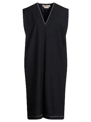Marni Midnight Virgin Wool Midi Dress - Blue