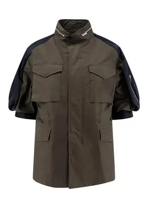 SACAI SACAI Canvas Jacket With Nylon Sleeves