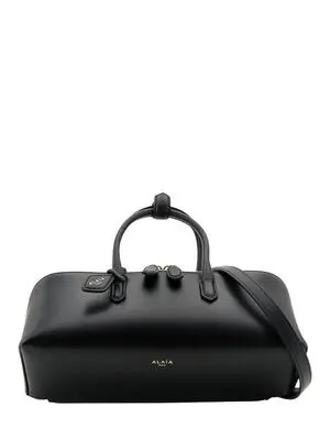 Alaïa Delta Small Leather Handbag - Black