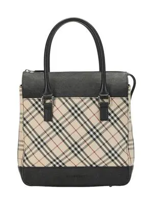 Burberry House Check Jacquard Handbag - Beige
