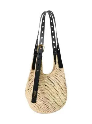 Loewe LOEWE X Paula Ibiza Punch Hole Interwoven Shoulder Bag Neutrals