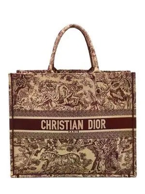 Dior Toile De Jouy Canvas Tote Bag - Neutrals