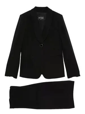 Giorgio Armani Single-breasted Shawl-lapel Suit - Black